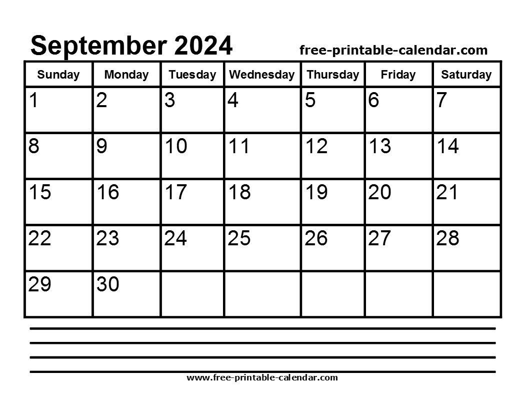 2024 September Calendar Printable - Free-printable-calendar.com 2024 September Calendar Printable - Free-printable-calendar.com